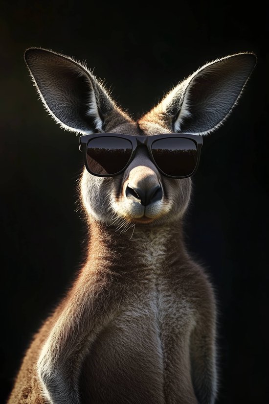 Kangoeroe Poster | Zonnebril Poster | Dieren Poster | Cool Poster ...