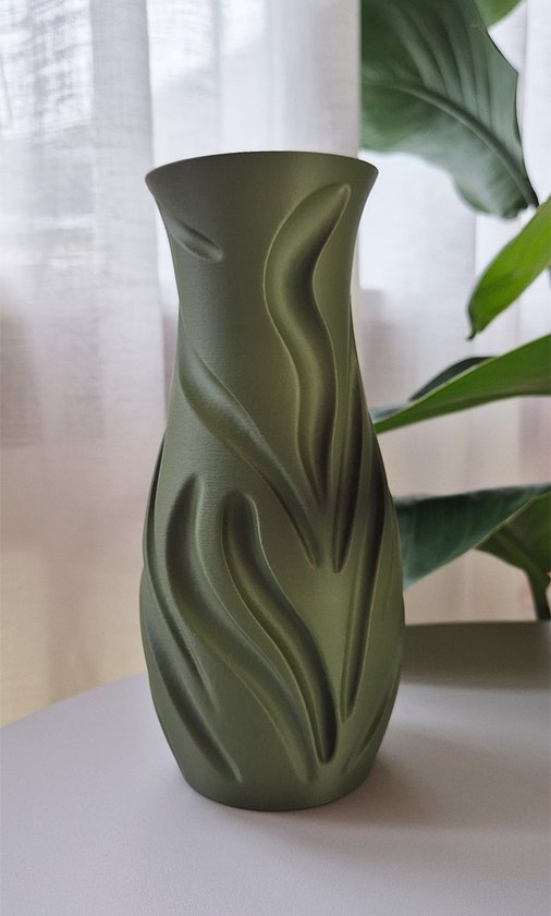 Botanische Vaas 'Leaf Flow' – Stijlvolle vaas voor o.a. droogbloemen ...