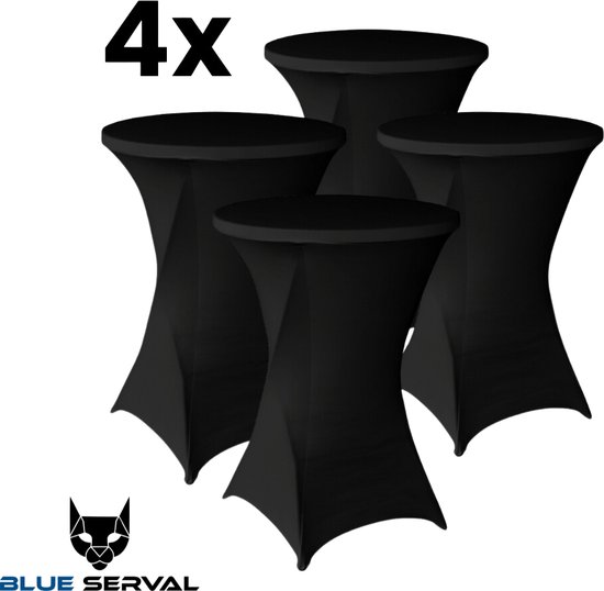 Statafelrok Zwart 4x – Extra dik & Sterk - ∅80-85 x 110 cm – Tafelhoezen voor Statafel... | bol