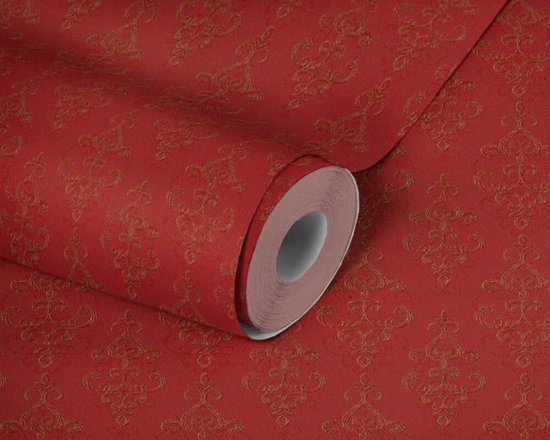 EXCLUSIEF BEHANG AZIATISCHPRINT ROOD GLITTER DUBBELBREED 36165-3 | bol