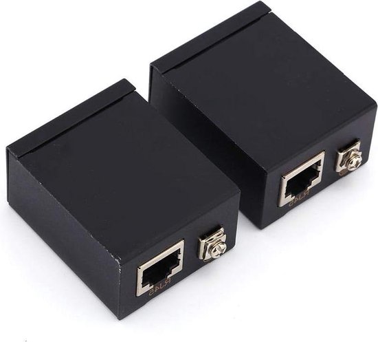 60M VGA Extender Transmitter Receiver CAT-5/6 Ethernet Cable RJ45 ...