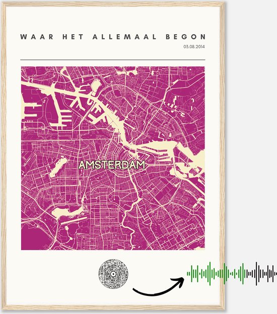 Gepersonaliseerde Stadskaart Poster – Plattegrond van Jouw Speciale ...