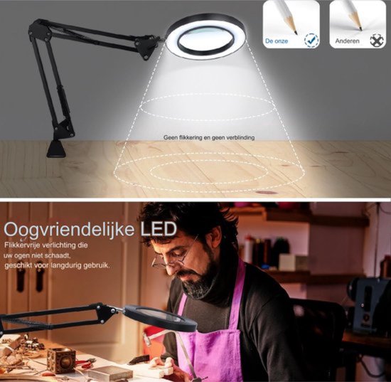 Vloer Loeplamp - Tafelloep - Verstelbaar Design Met Vergroting Voor ...