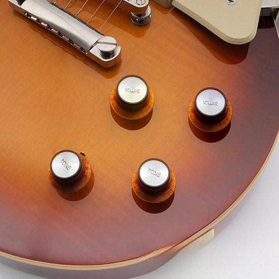 Top Hat Knobs Speed Control Knobs 2 Volume 2 Tone Compatible with Les Paul Epiphone -... | bol