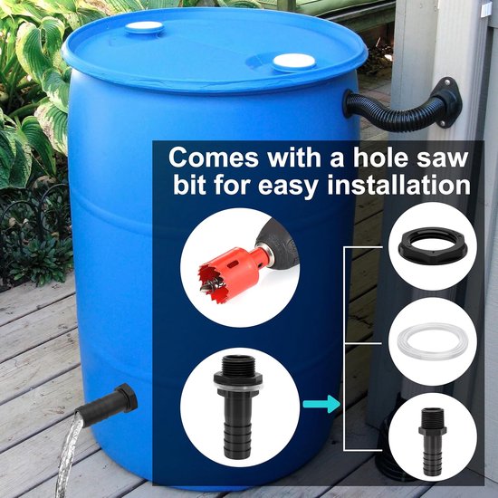 Regentonverbindingsset - regenwater afvoer - 1 stuk | bol