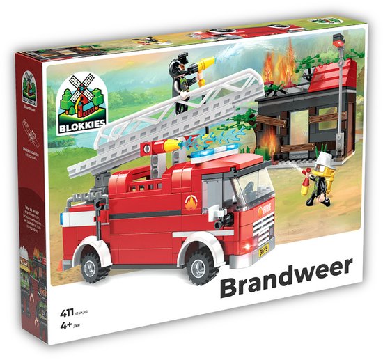 Blokkies Brandweer Bouwset - Bouwstenen 411 Onderdelen | bol