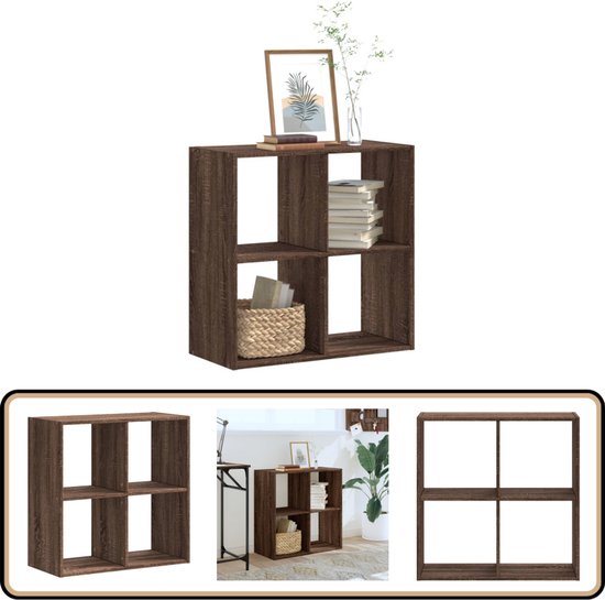 vidaXL Boekenkast - Bruin Eiken - 68,5x32x68,5 cm Boekenkast ...