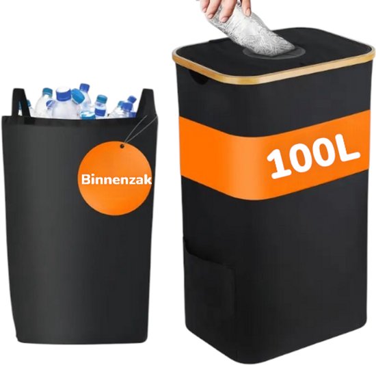 Dutchers® Afvalscheiding - Recycle afvalbak - 100L - Flessenbak ...