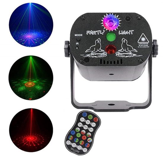 IMENGINE® DJ Laser Lichtshow – 60+ RGB Lichtpatronen – LED & Strobe ...