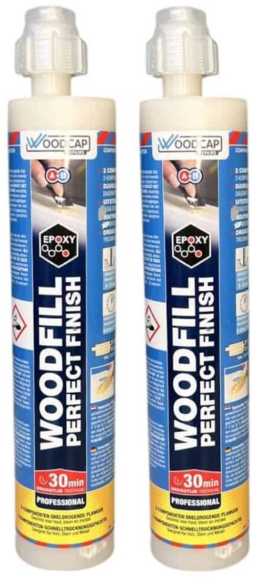 Woodcap Woodfill Perfect Finish - 2x 310 ML Houtplamuur - Beige ...