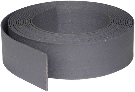Tuin Borderrand Kunststof Grijs 12cm hoog - 0,7 cm dikte - Rol 25 Meter ...