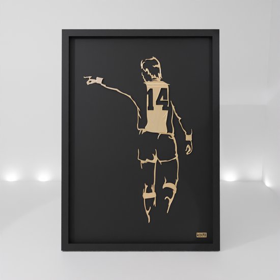 Johan Cruijff #14 – Fotolijst - 3D Print - Ajax Amsterdam - Nederlands Elftal | bol