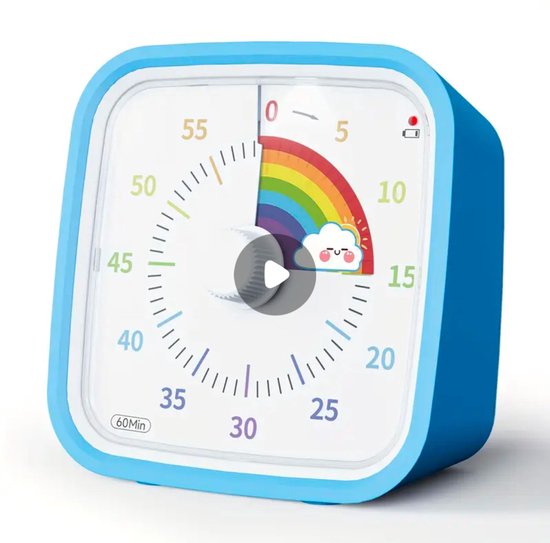 60 Minuten Visuele Timer voor Kinderen - Countdown Timer met Stille ...