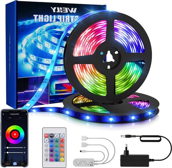 15M Wifi LED Strip - Flexibele Kleurveranderende Smart RGB - 15 meter ...