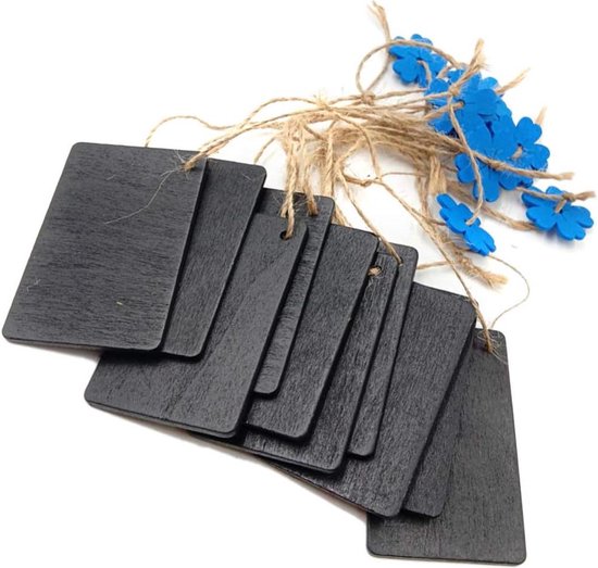 Mini Hangende Bord Tags - Hout en Lei - 10 Stuks - Ideaal voor ...