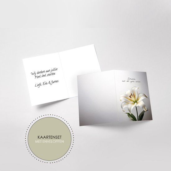 ASKWK025 - Condoleance kaarten - Set condoleance kaarten - Set van 8 ...