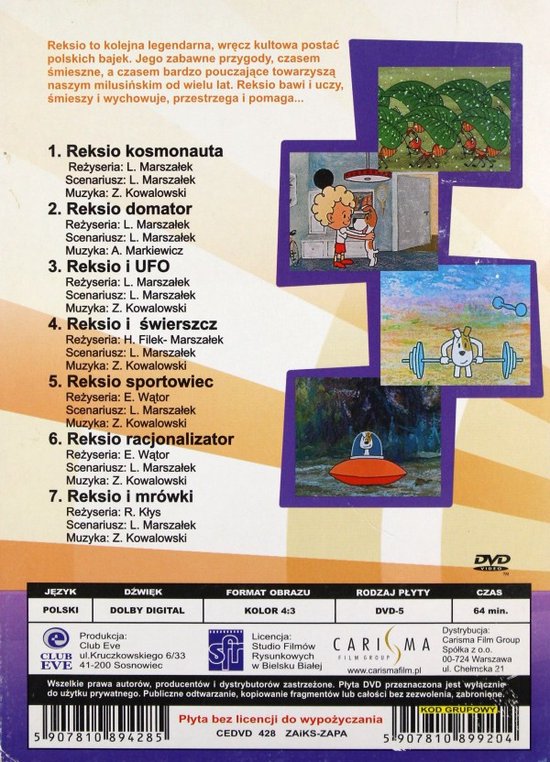 Reksio i Ufo [DVD] (Dvd), Andrzej Grabowski | Dvd's | bol