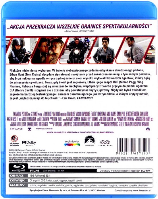 Mission: Impossible - Fallout [Blu-Ray] (Blu-ray), Rebecca Ferguson ...