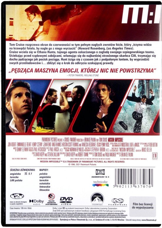 Mission: Impossible [DVD] (Dvd), Jon Voight | Dvd's | bol