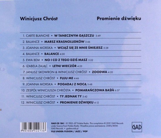 Winicjusz Chróst: Promienie dźwięku [CD], Winicjusz Chróst | Muziek ...