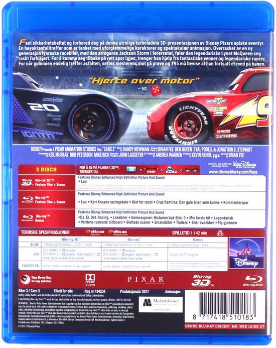 Cars 3 [Blu-Ray 3D]+[2xBlu-Ray], Nathan Fillion | Dvd's | bol.com