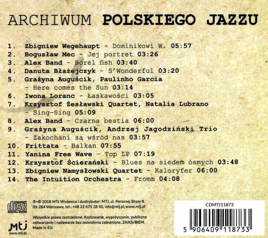 Archiwum polskiego jazzu [CD], David Garrett | Muziek | bol