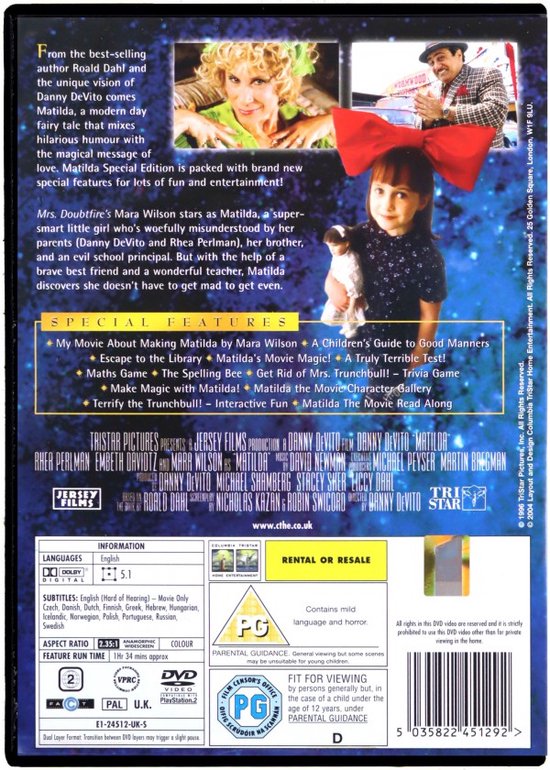 Matilda - Special Edition [DVD] [2004] (Dvd), Danny DeVito | Dvd's | bol