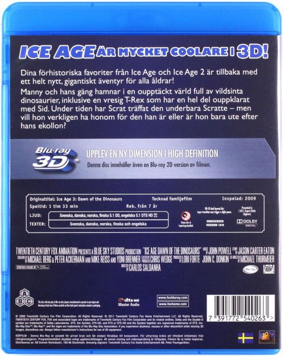 Ice Age: Dawn of the Dinosaurs [Blu-Ray 3D]+[Blu-Ray], Ray Romano | Dvd's | bol