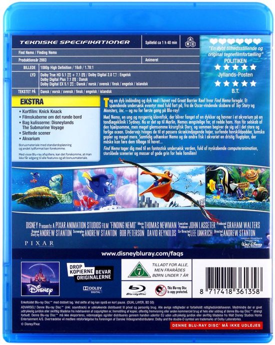 Disneys Find Nemo / Finding Nemo (BluRay) (Blu-ray), Ellen DeGeneres ...