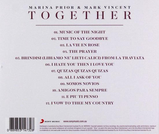 Marina Prior & Mark Vincent - Together, Mark Vincent | CD (album ...