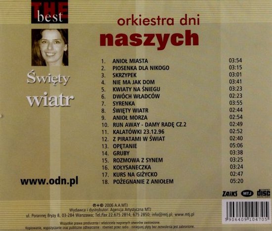 Orkiestra Dni Naszych: The Best - Święty Wiatr [CD], Orkiestra Dni Naszych | Muziek | bol