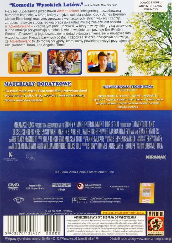 Adventureland [DVD] (Dvd), Kelsey Ford | Dvd's | bol