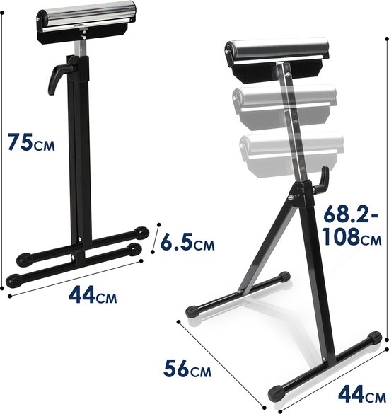 1x Rolbok 68-108cm verstelbaar rollensteun staal-Max. draagkracht 60kg ...