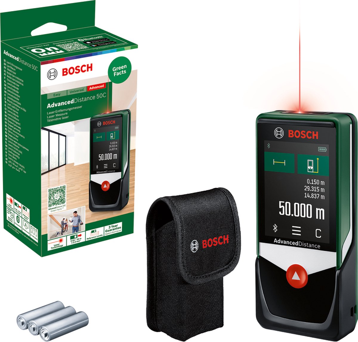 Bosch AdvancedDistance 50C - Lasermeter - Inclusief Batterijen en ...