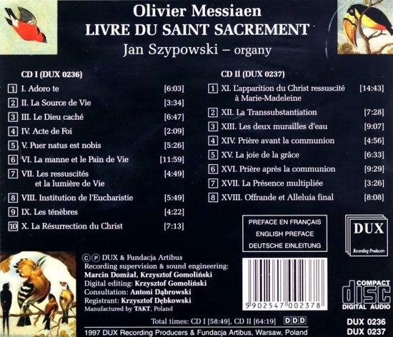 Szypowski - Organ - Messiaen: Livre Du Saint Sacrement | 5902547002378 | Boeken | bol