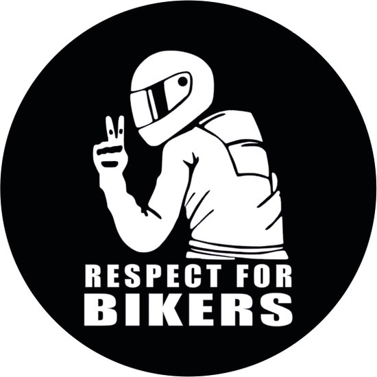 Sticker & Co Sticker - Respect for Bikers - 100mm x 100mm ROND ...
