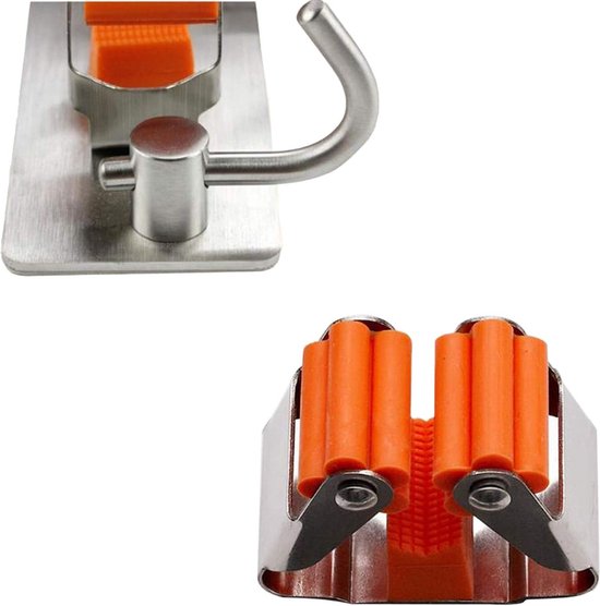 verborgen bezem mop hanger houder, mop clip wandhouder apparaathouder ...