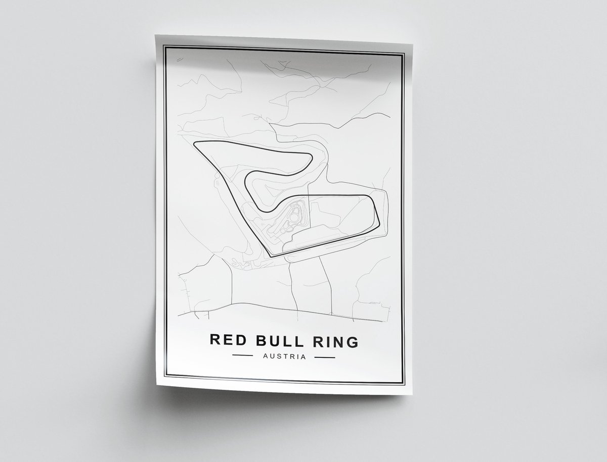 Formule 1 Red Bull Ring Oostenrijk Circuit Track Poster Muur Decoratie ...