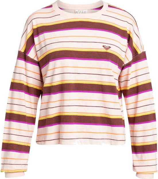 Roxy Take A Walk Long Sleeve T-shirt - Pale Dogwood Heart Stripe | bol.com