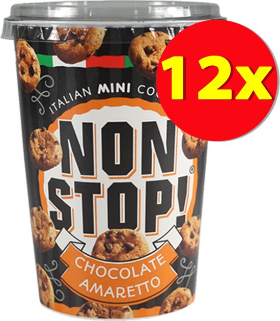 Non Stop! - Italian Mini Cookies Amaretto Chocolate - 8x 125g | bol