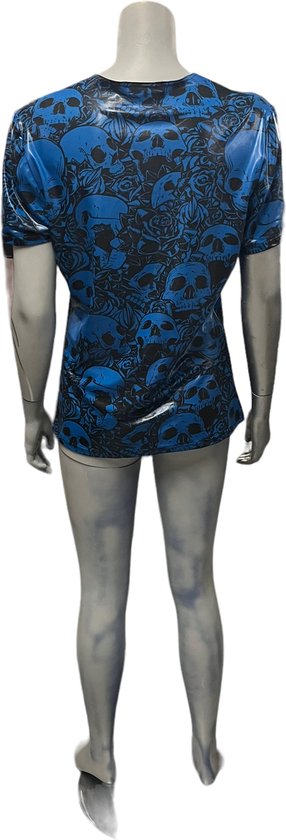 Peter Domenie - LL06 - Blauwe Shirt Met Doodskoppen | bol