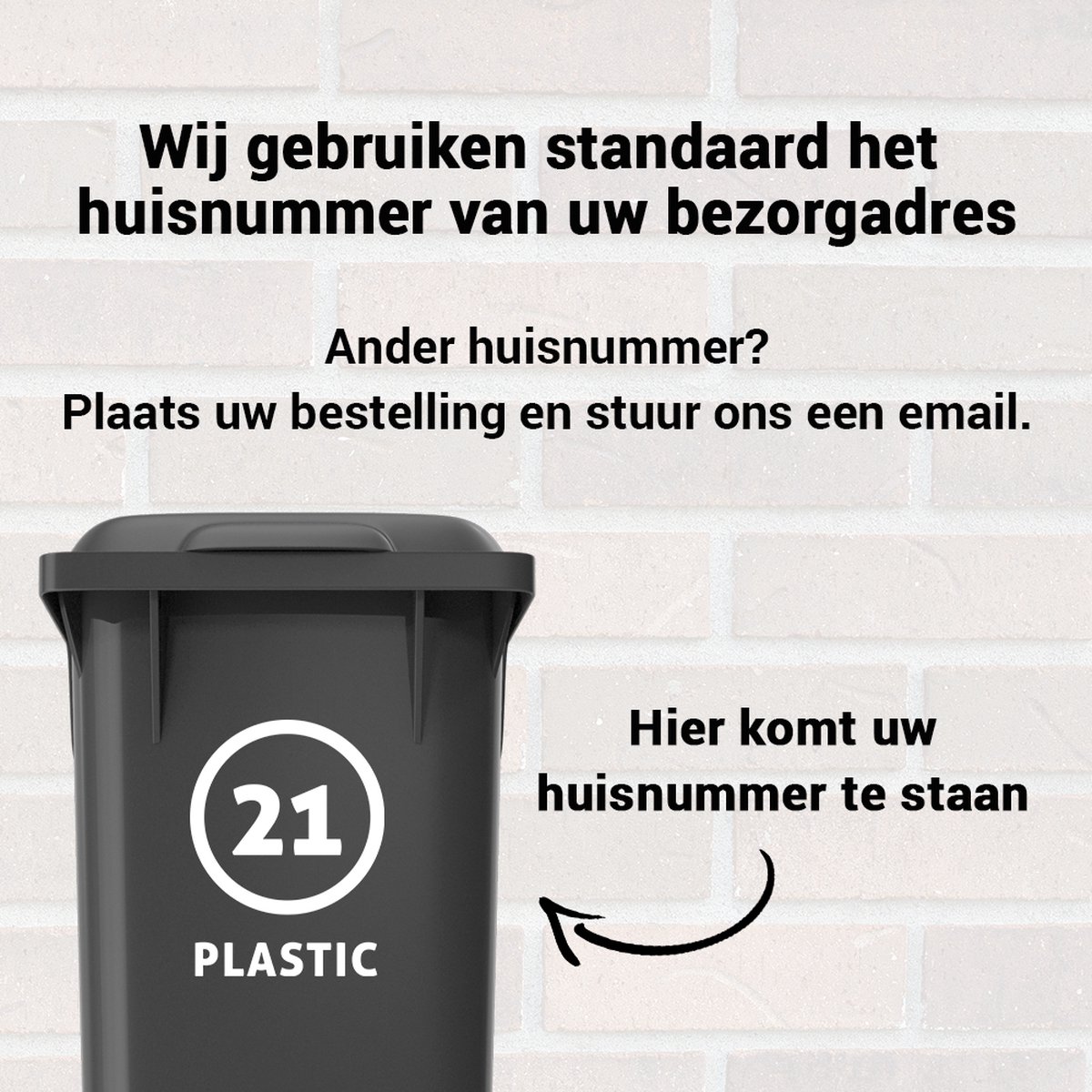 Container Stickers - Voordeelset 4 stuks - 15x20 cm - Sticker voor ...