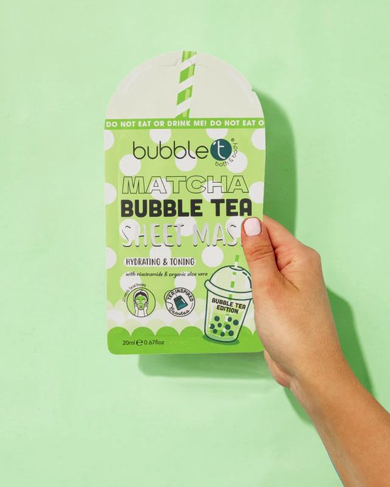 bubble't | Matcha, Aloe vera, Niacinamide Sheet Mask - Bubble Tea ...