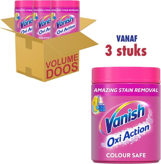 Vanish Oxi Action Poeder Colour Safe (3 x 1KG) | bol