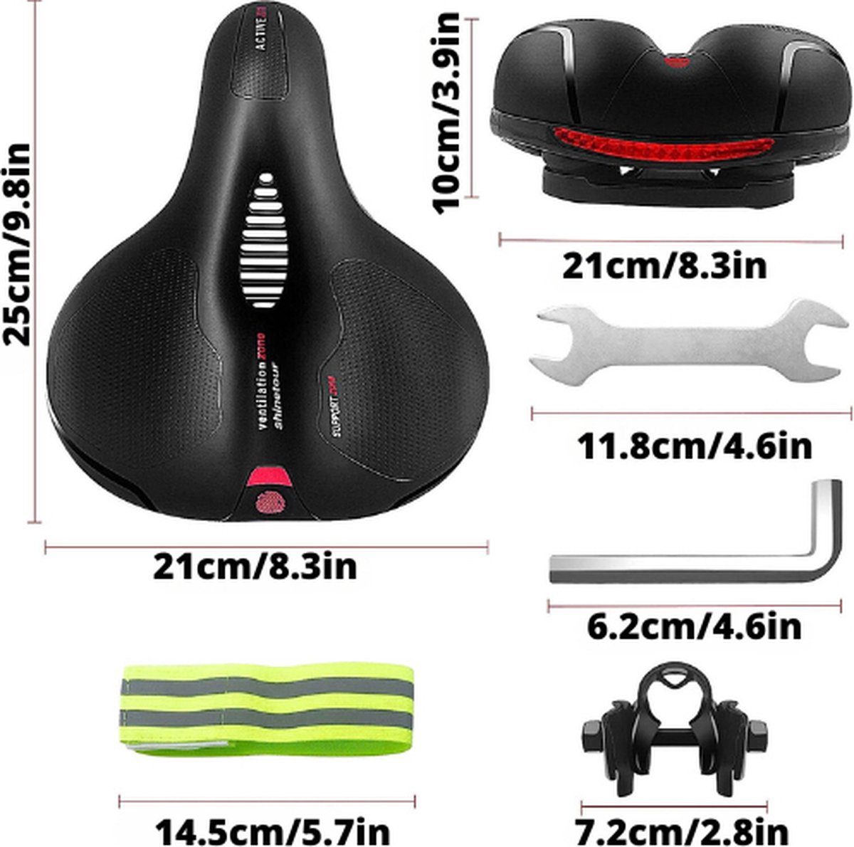 fietszadel voor Dames en Heren - Waterdichte hoes - Ergonomisch ...