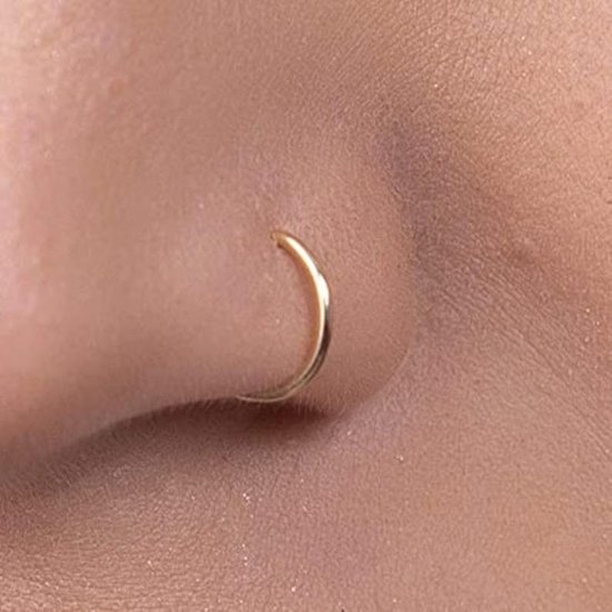 Fake Neuspiercing Ring Goud - Nep Lip Piercing | bol