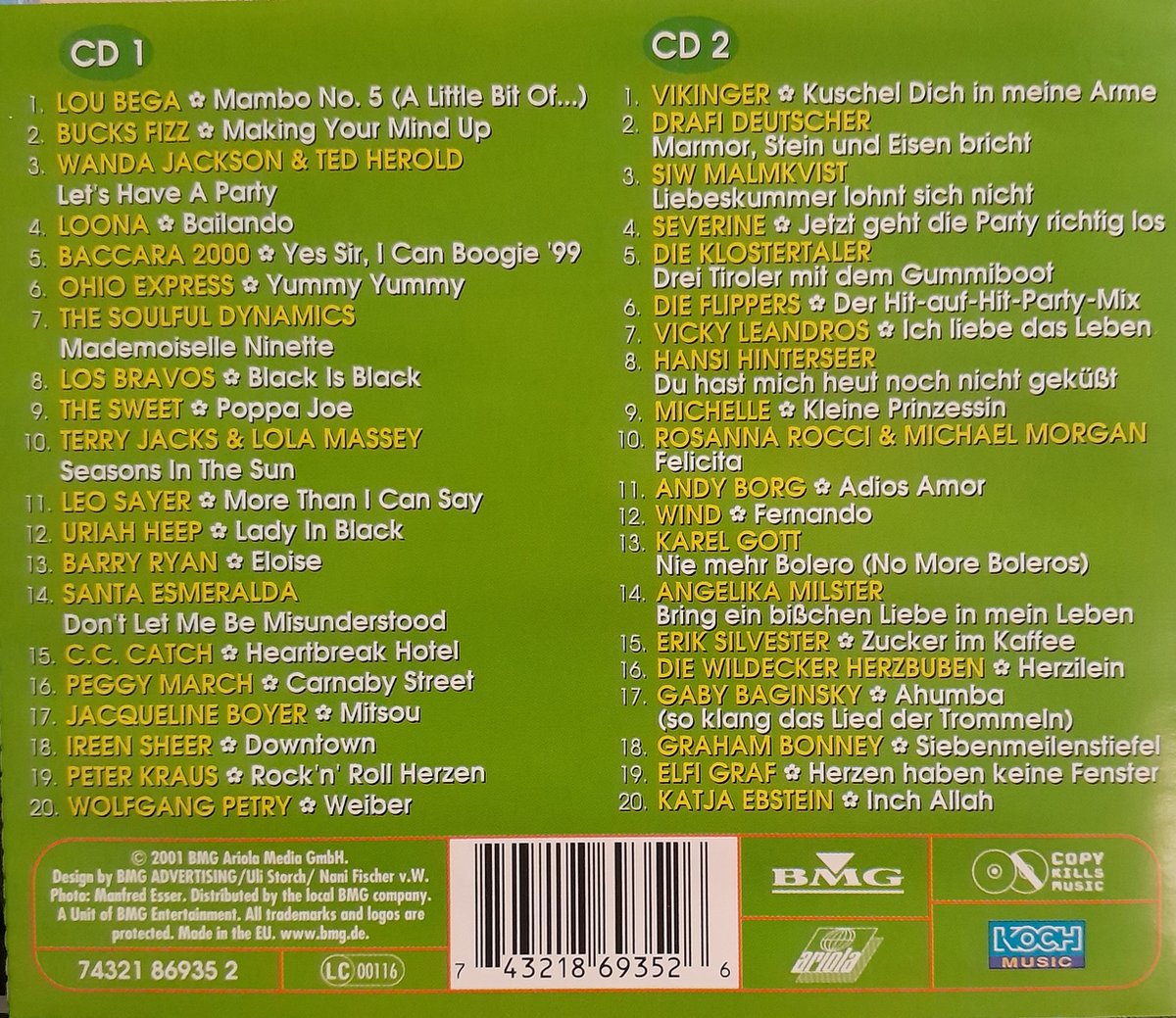 Sommer Hit Festival 2001 - 40 Hits , Oldies & Schlager - Dubbel cd ...