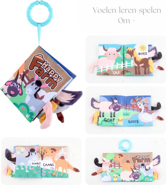 3D Boerderij Dieren Knisper Voelboek - Speelgoed voor Baby's en Kinderen - Een... | bol