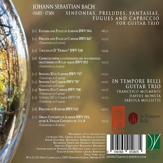 In Tempore Belli Guitar Trio - Bach-Sinfonias, Preludes, Fantasias, Fugues & Capr... | bol