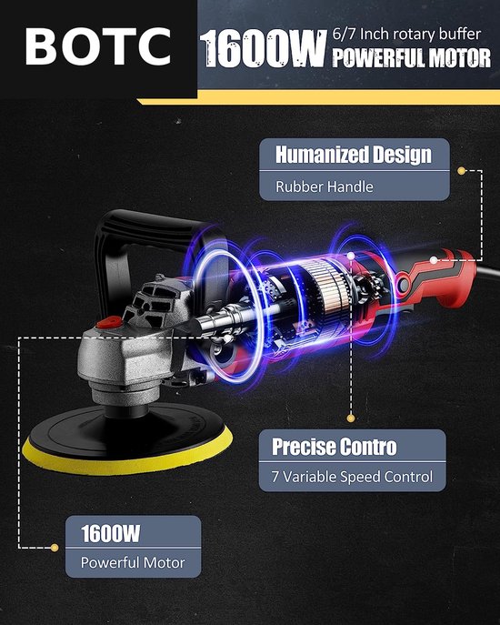 BOTC Polijstmachine - Poetsmachine Auto - Polijstschijven ...